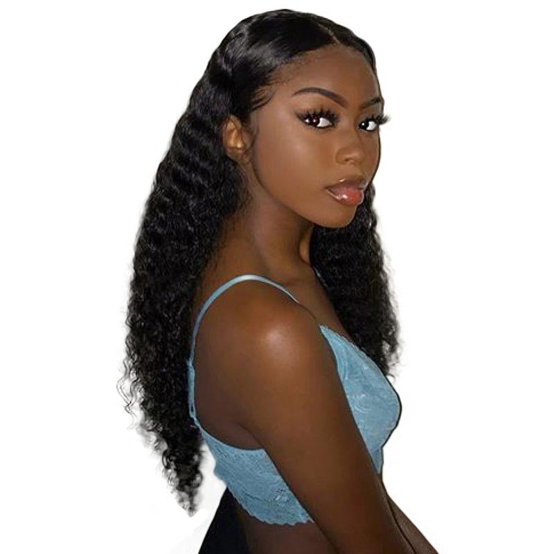 Glueless Curly Hair Full Lace Wigs Lace Front Wig 100% Human Hair Wig ...